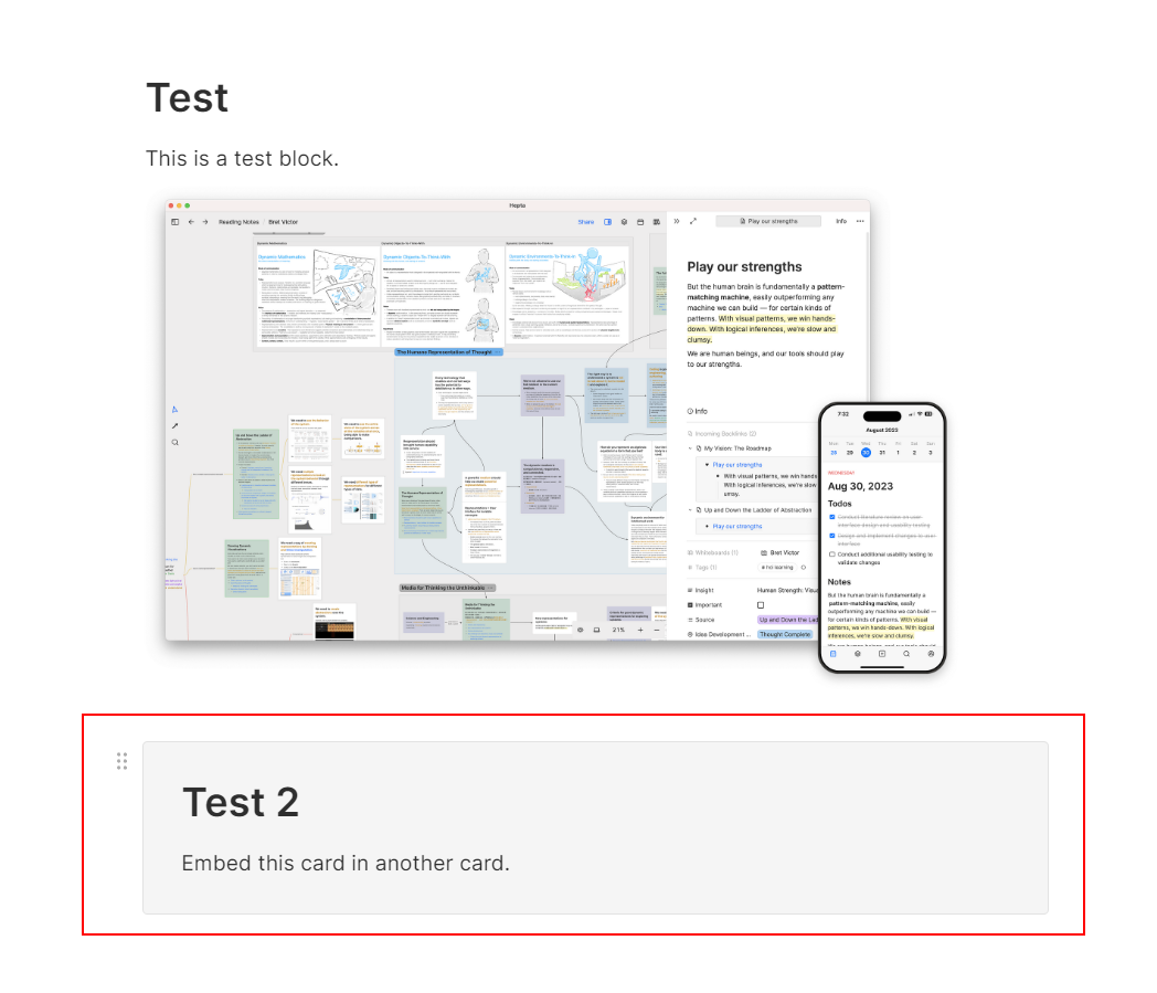Copying and Embedding in Heptabase - Snippets.page